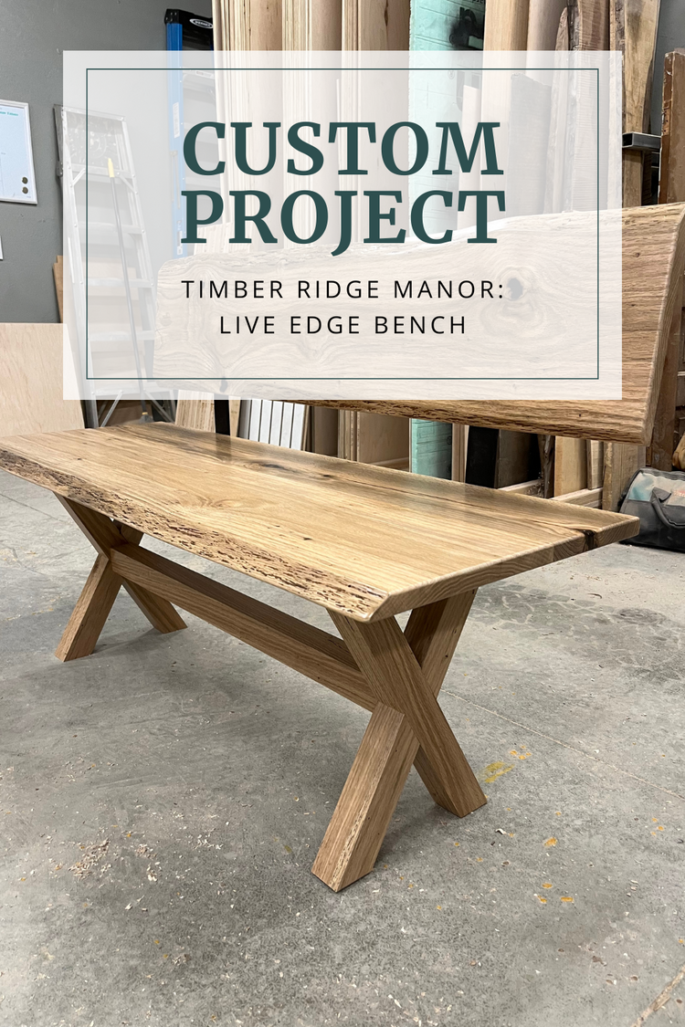 Timber Ridge Manor: Live Edge Bench – derekjameswoodworking